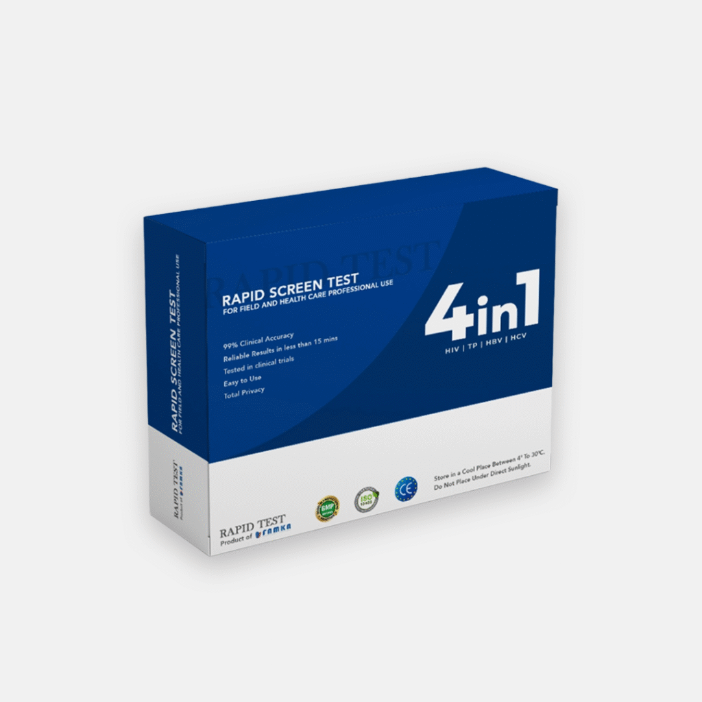 4-in-1 Rapid Test - HIV / SYP / HBV / HCV - FAMKA